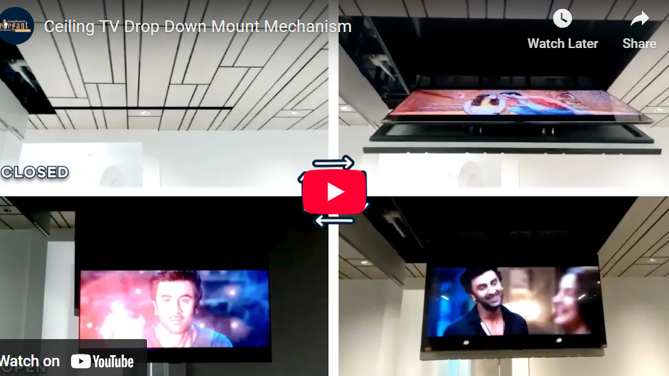 Ceiling TV Drop Down Mount Mechanism – The perfect space-saving ...